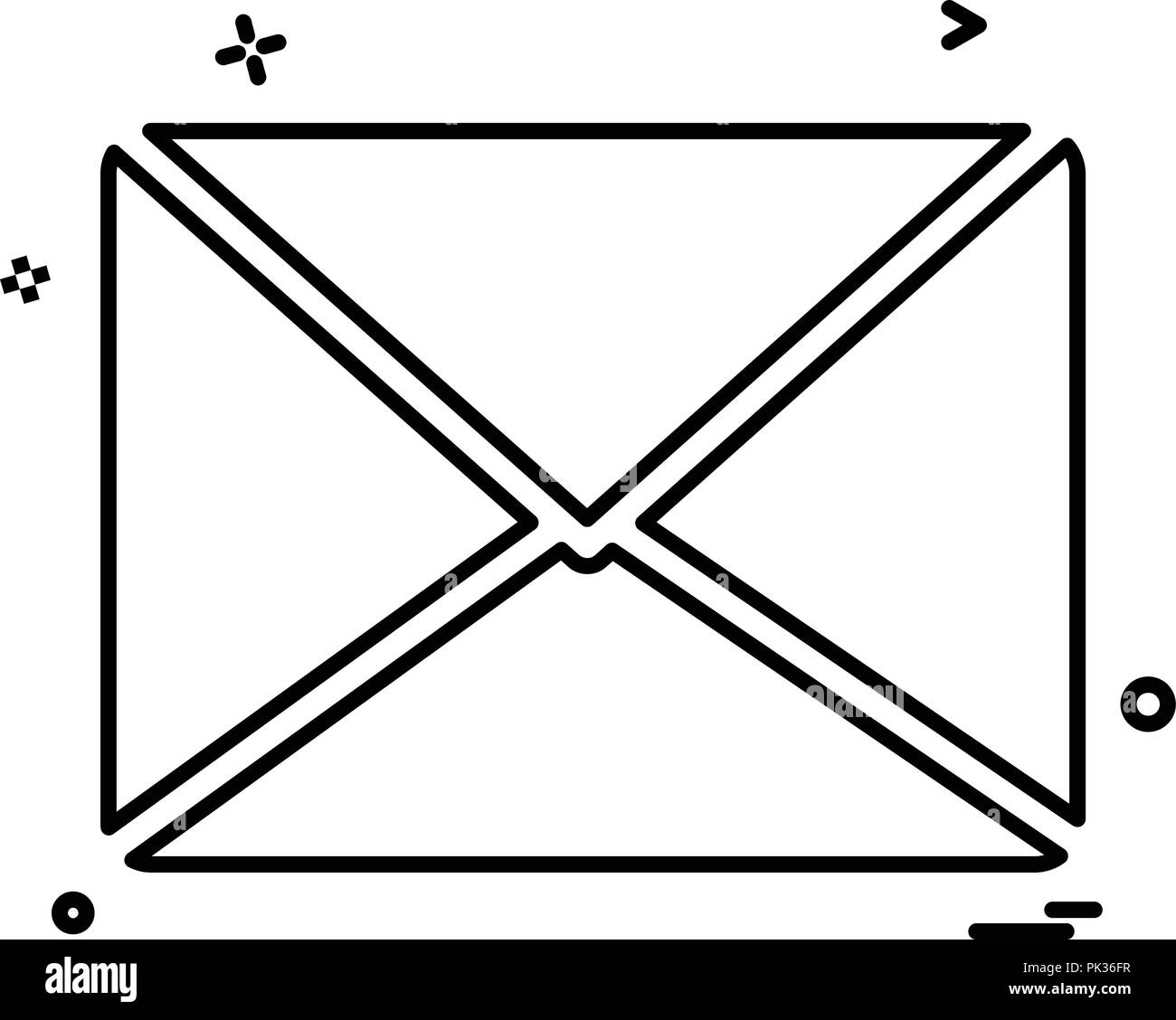 multimedia media message letter icon vector design Stock Vector Image ...