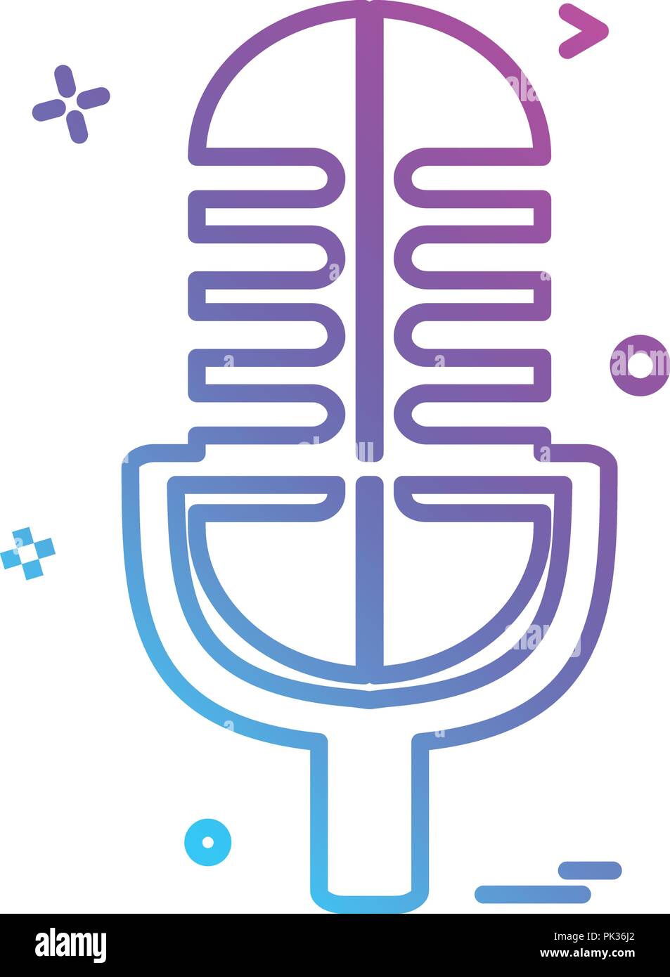 Mic icon design vector Stock Vector Image & Art - Alamy