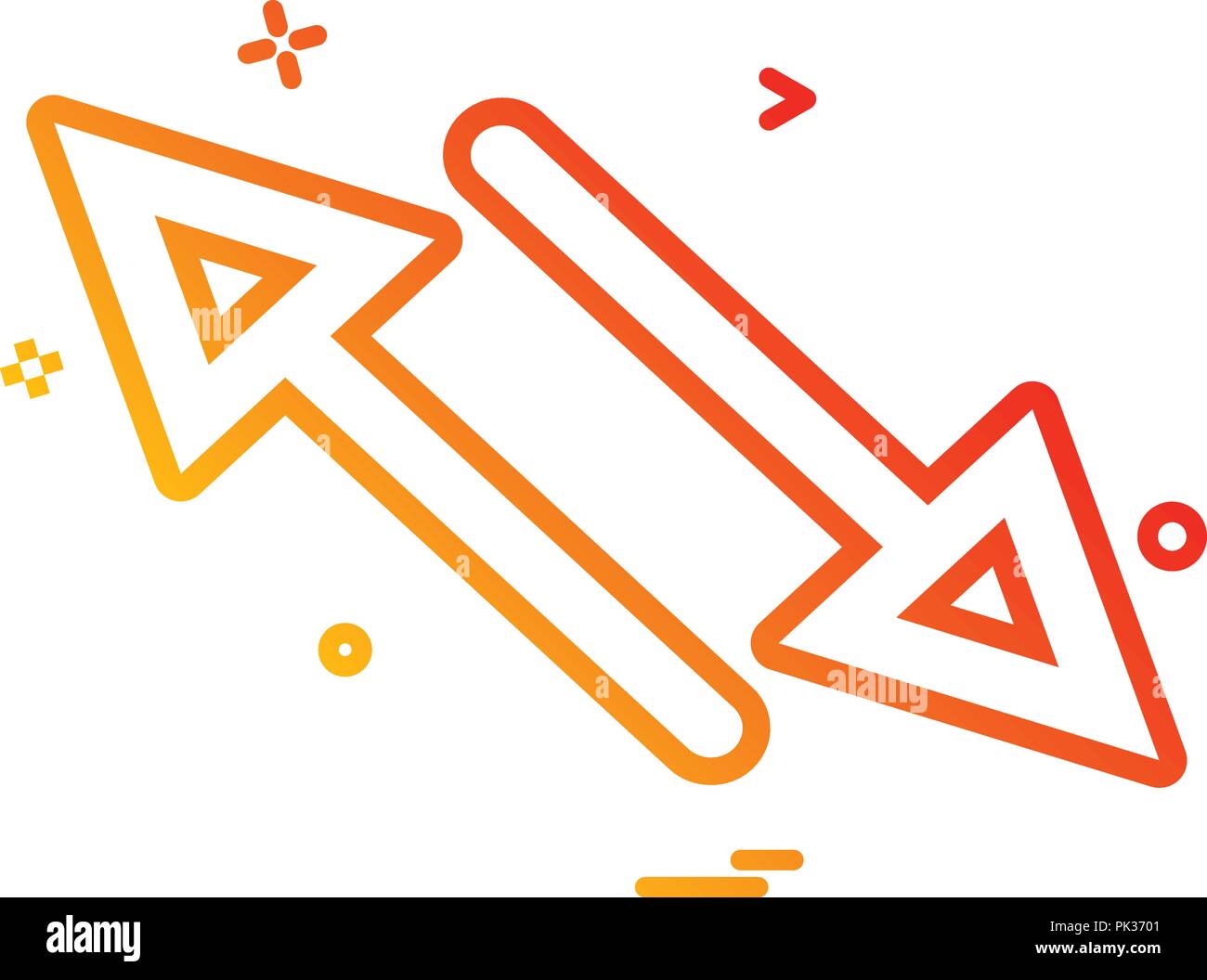 Arrow cross movement Cut Out Stock Images & Pictures - Alamy