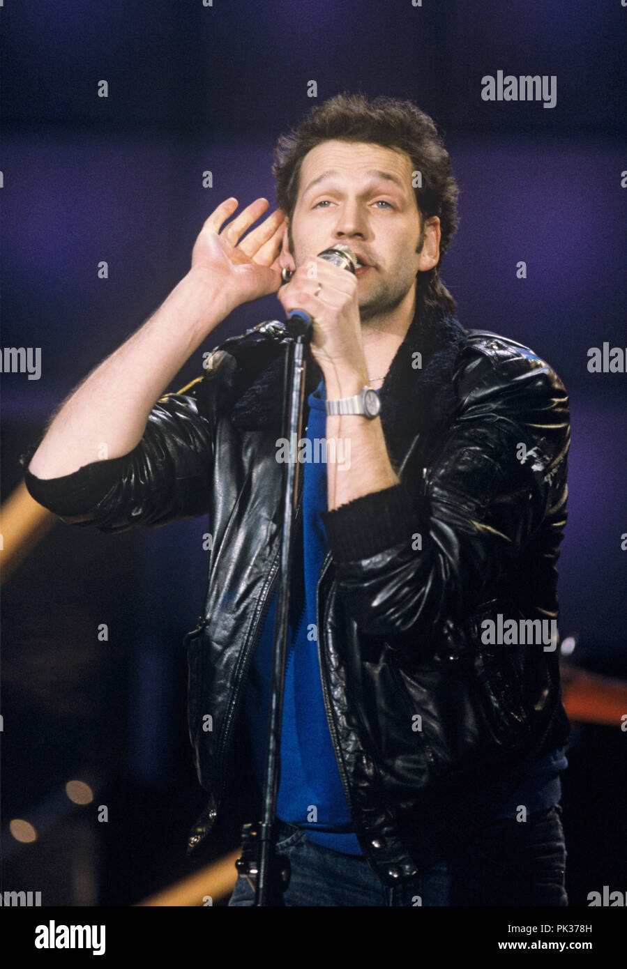 Wolf Maahn on 24.01.1985 in Berlin. | usage worldwide Stock Photo - Alamy