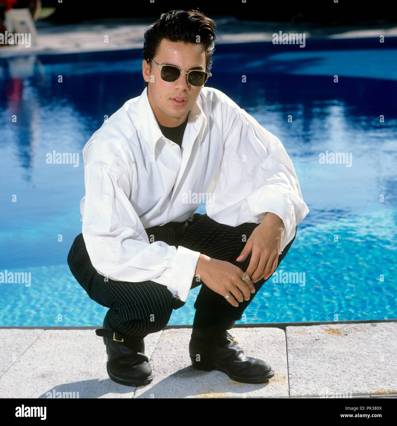 Nick Kamen on 07.02.1987 in Sanremo / San Remo. | usage worldwide Stock ...