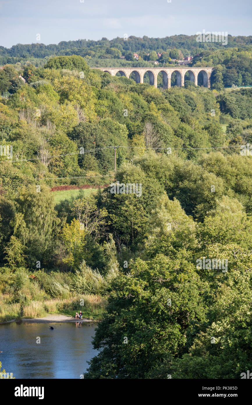 The Cefn Viaduct on the the Chester and Shrewsbury railway line ...