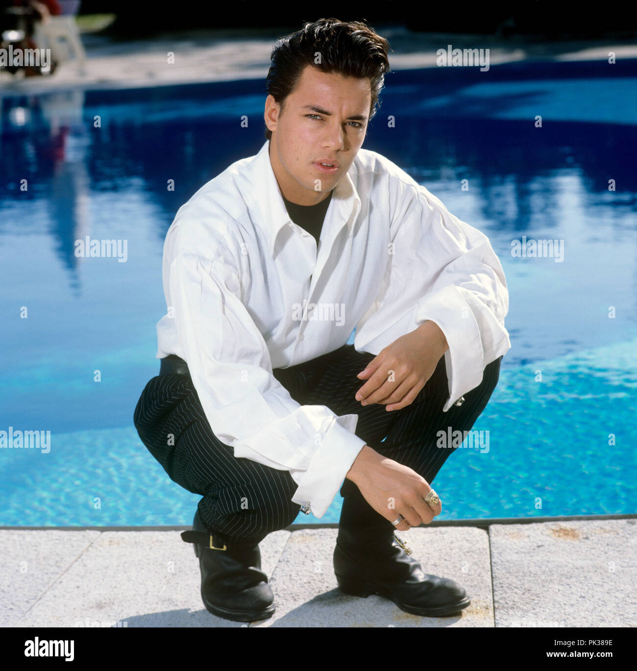Nick Kamen on 07.02.1987 in Sanremo / San Remo. | usage worldwide Stock ...