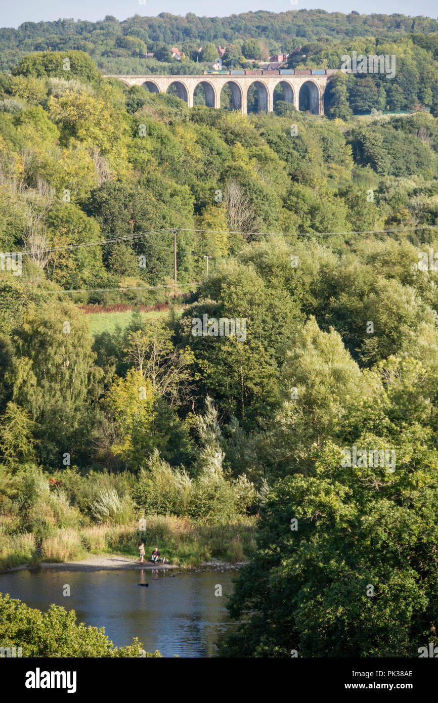 The Cefn Viaduct on the the Chester and Shrewsbury railway line ...