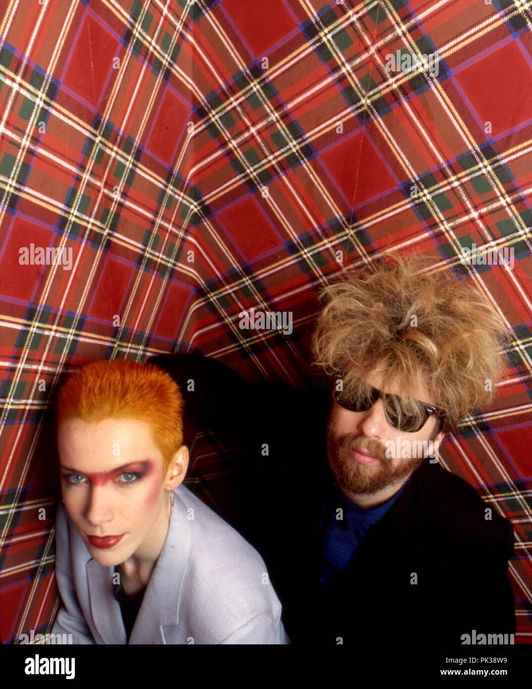 British music duo Eurythmics (Annie Lennox and David A. Stewart ...