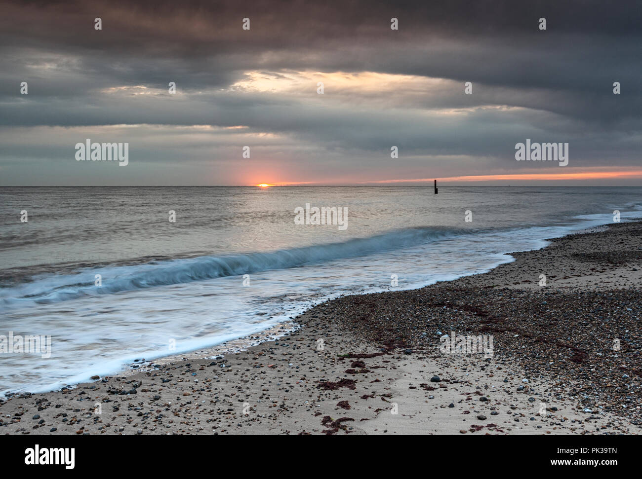 Sunrise at Cart Gap, Eccles on the Norfolk Coast, UK Stock Photo - Alamy