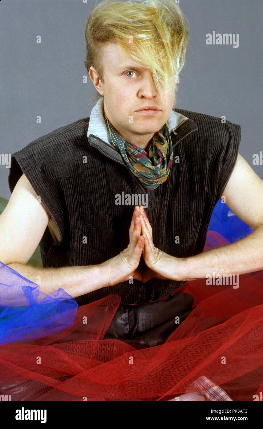 Michael „Mike“ Score (A Flock of Seagulls) in March 1983 in München ...