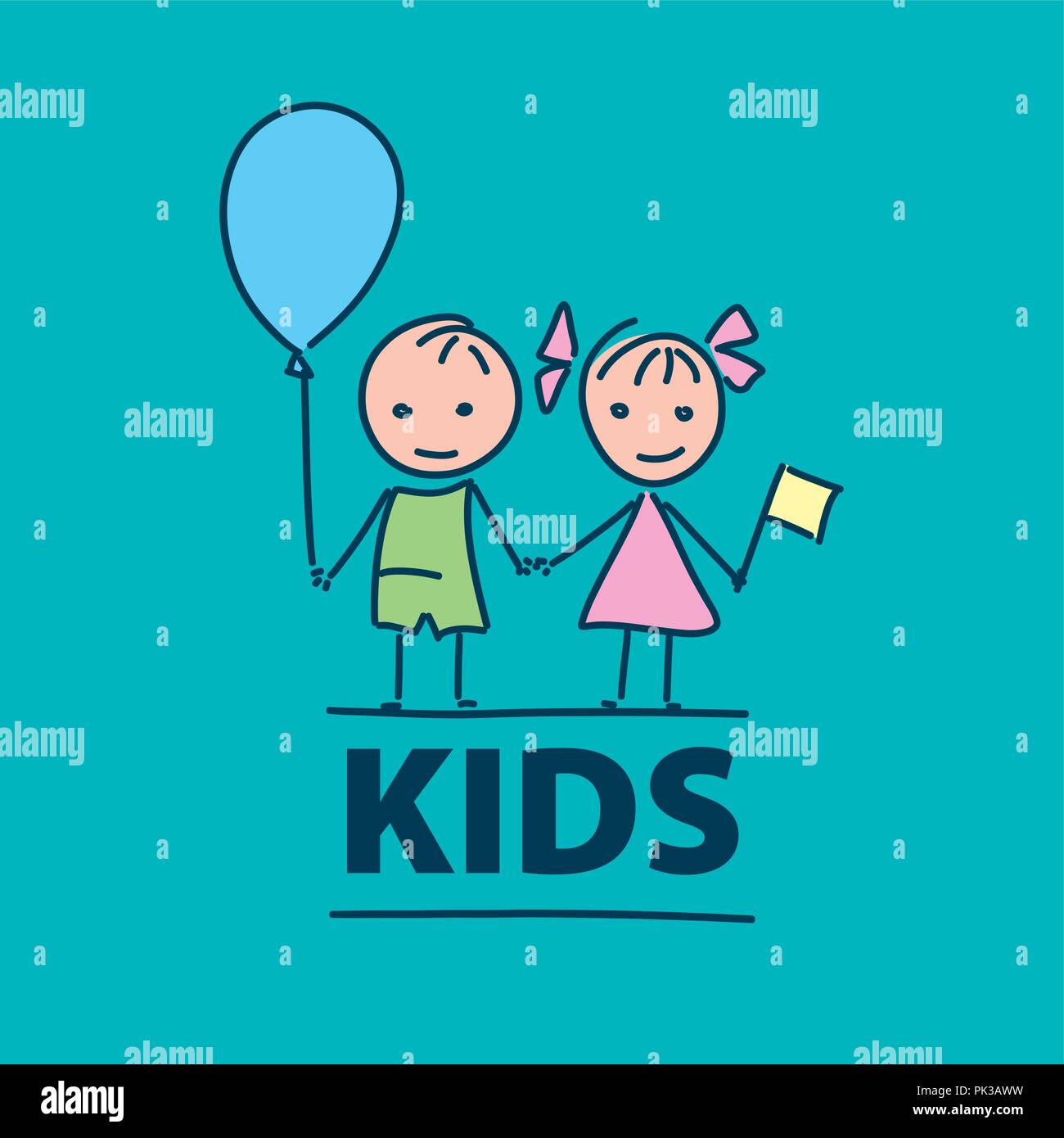 vector logo kids Stock Vector Image & Art - Alamy