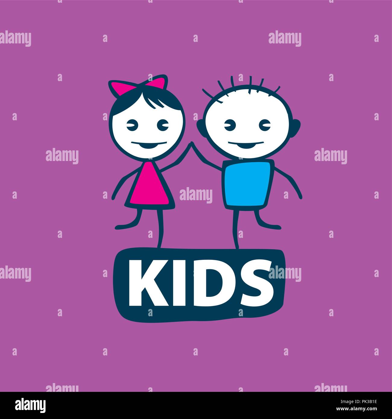 vector logo kids Stock Vector Image & Art - Alamy