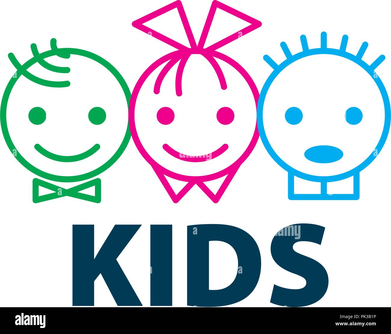 vector logo kids Stock Vector Image & Art - Alamy