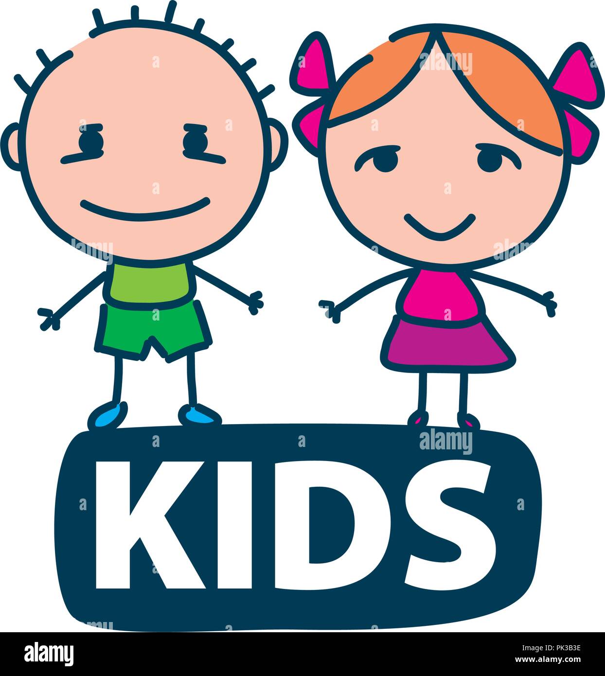 vector logo kids Stock Vector Image & Art - Alamy