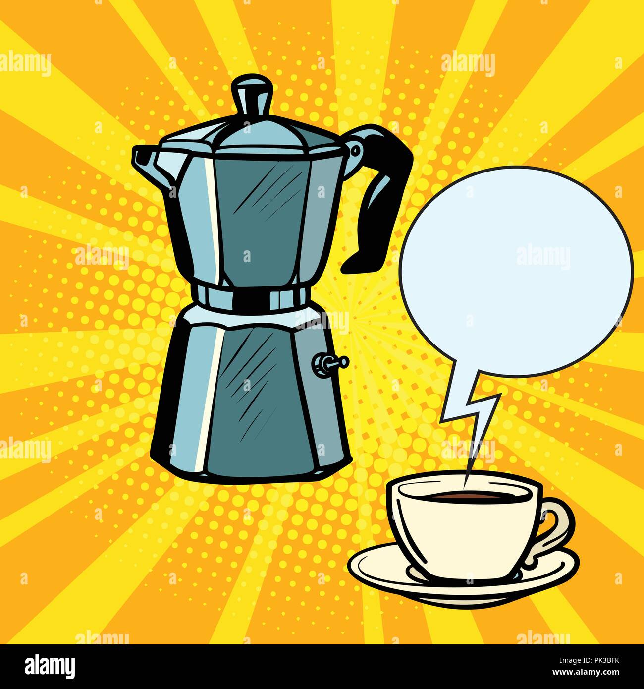 French press coffee mug Stock Vector Images - Alamy