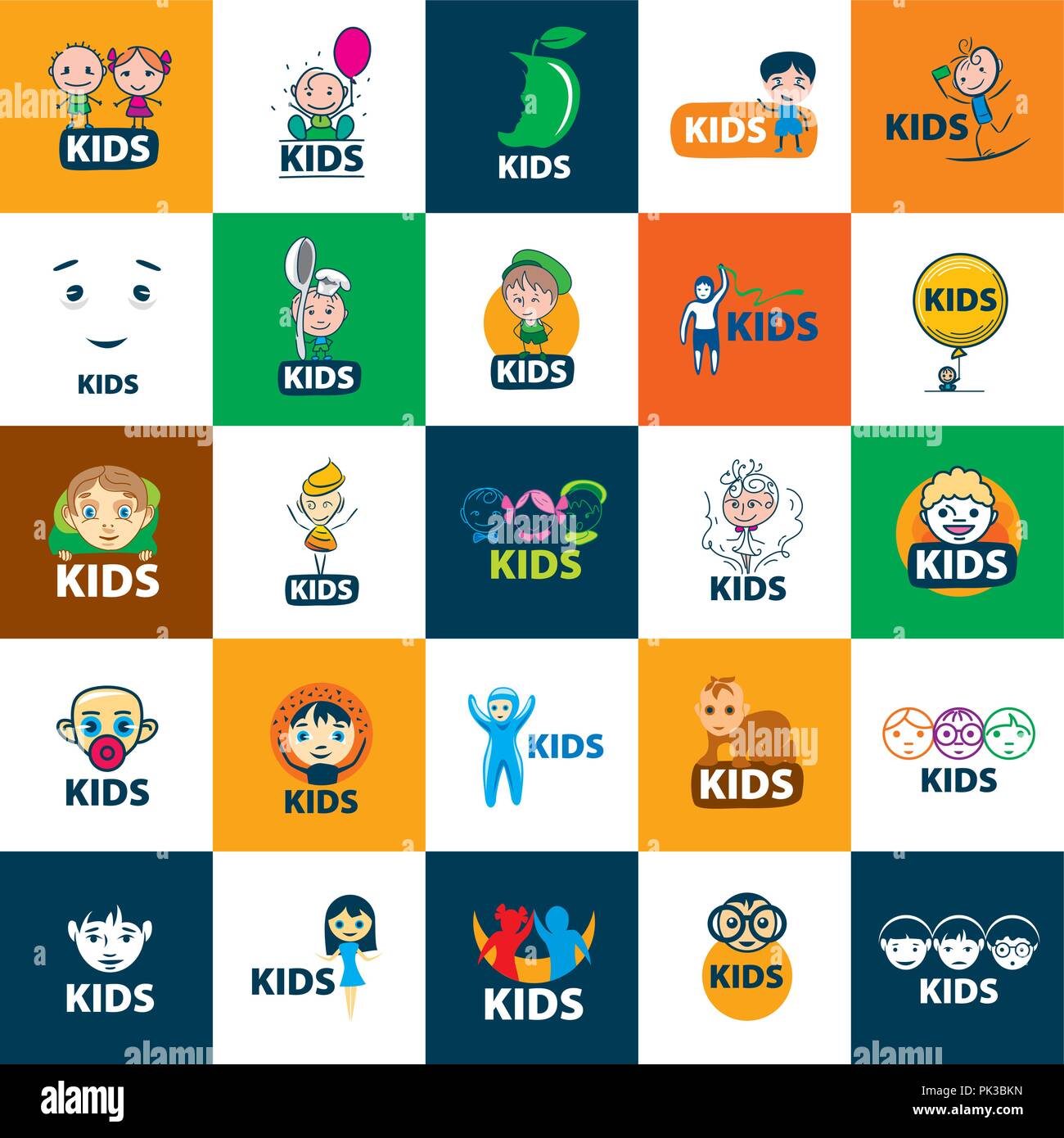 vector logo kids Stock Vector Image & Art - Alamy