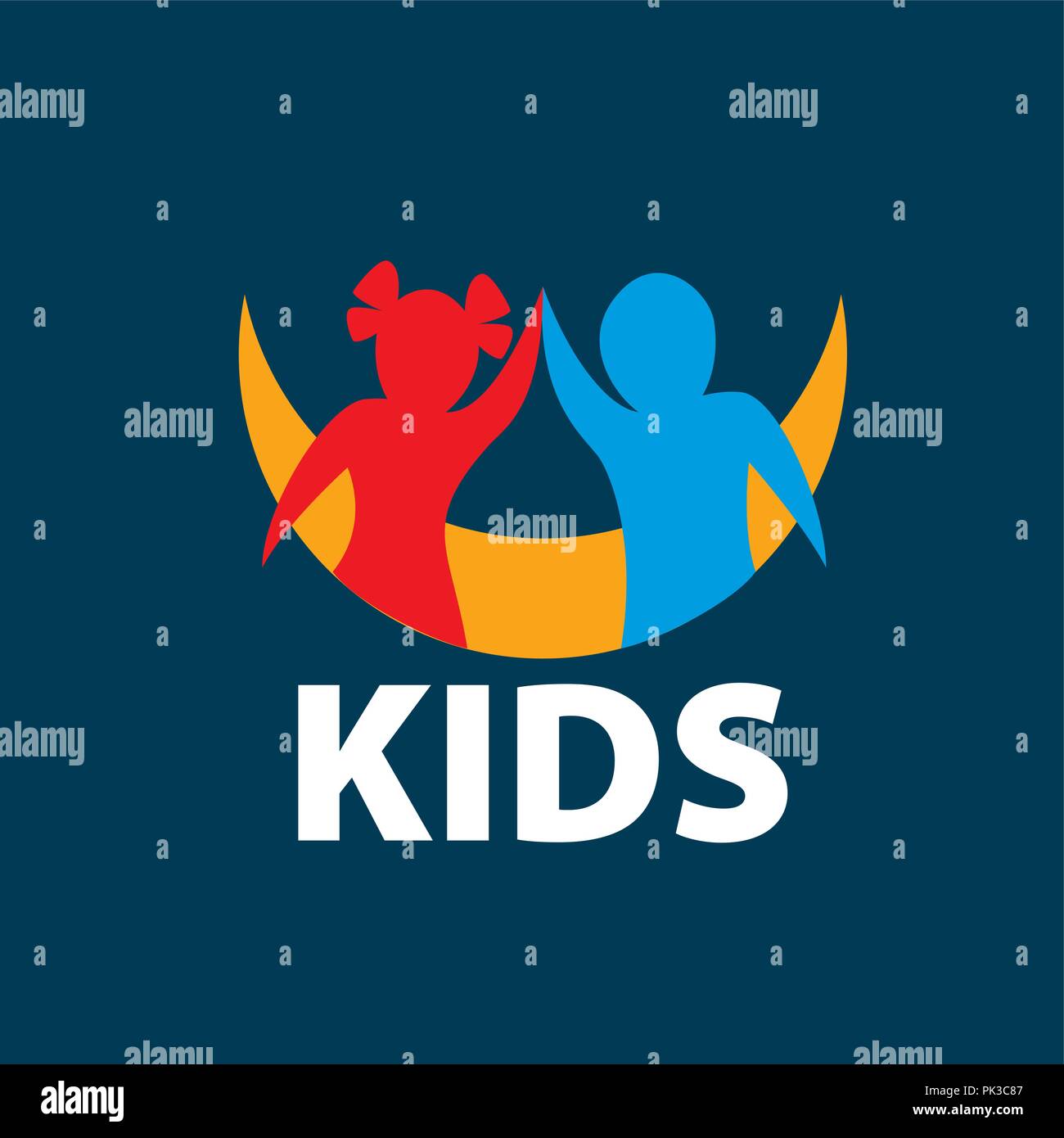 vector logo kids Stock Vector Image & Art - Alamy
