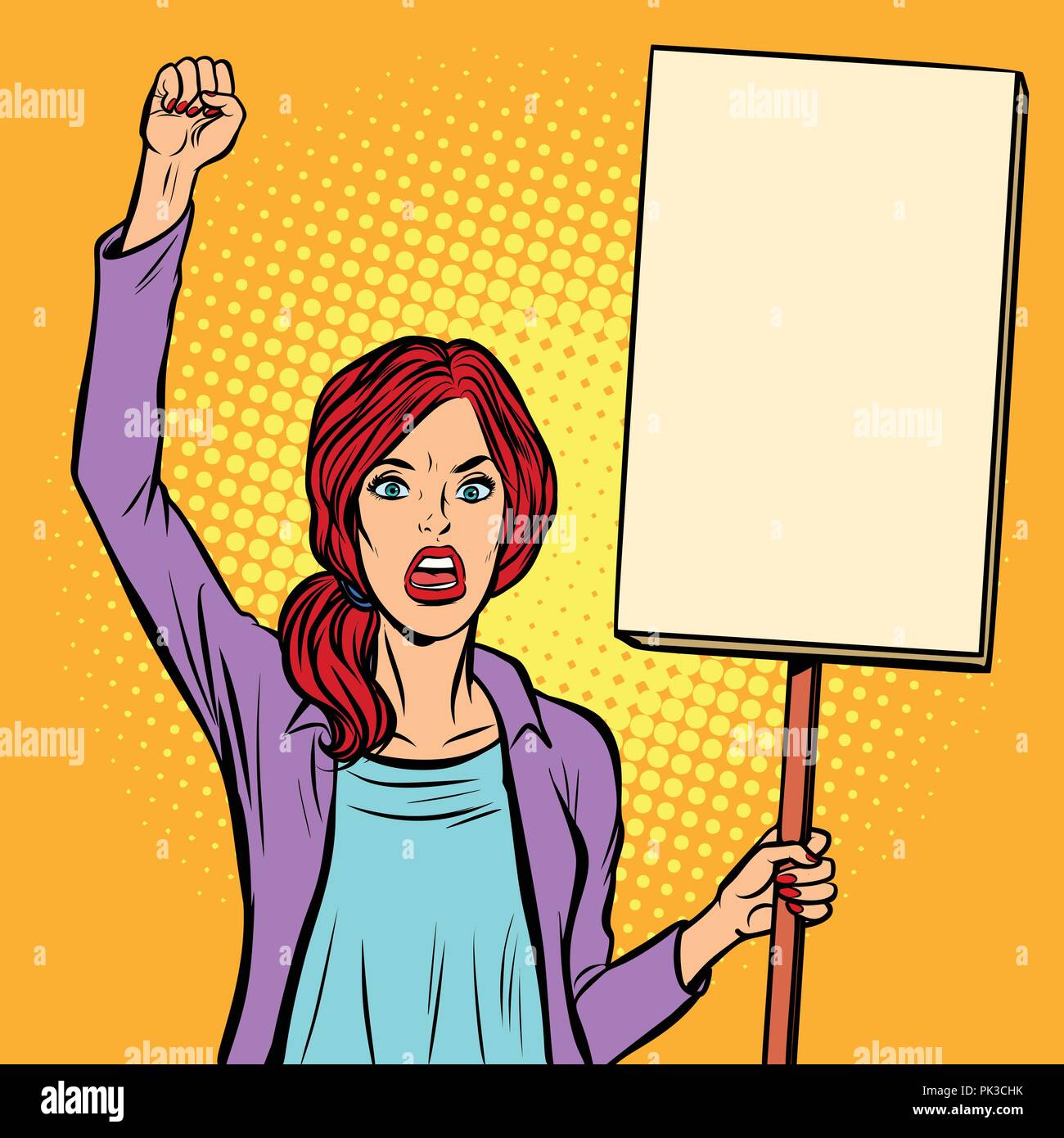 Vintage female activist crowd hi-res stock photography and images - Alamy