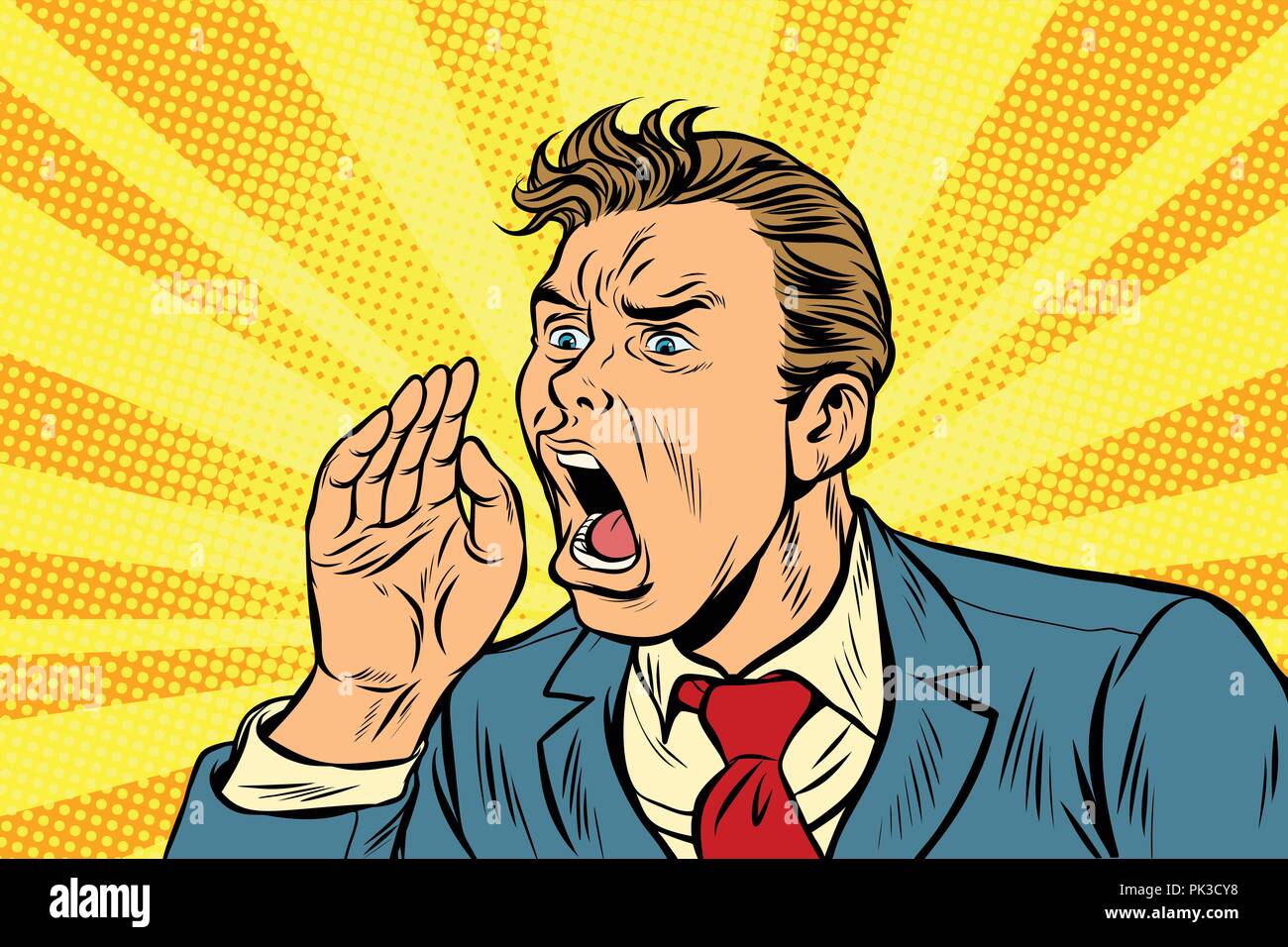 Shouting Man Stock Vector Images - Alamy