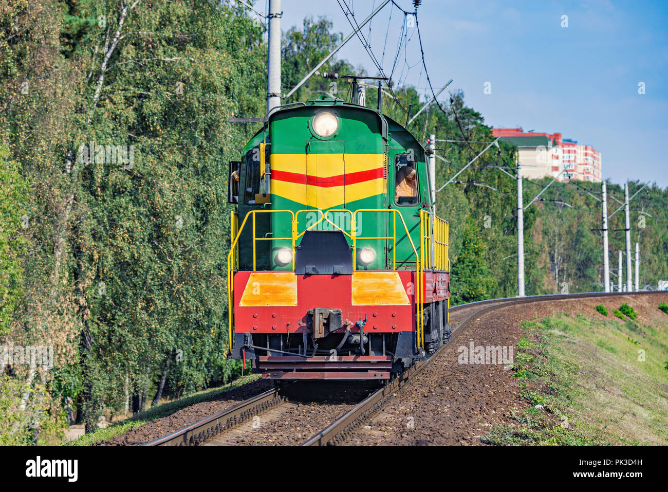 Freight diesel loxomotive Stock Photo - Alamy