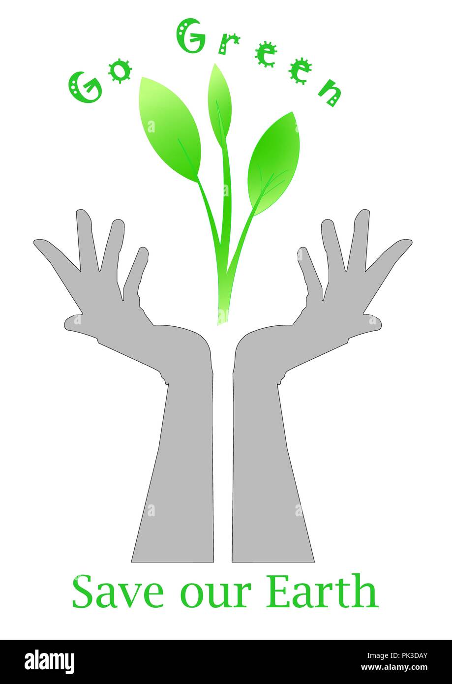 Go Green Save our Earth Stock Photo - Alamy
