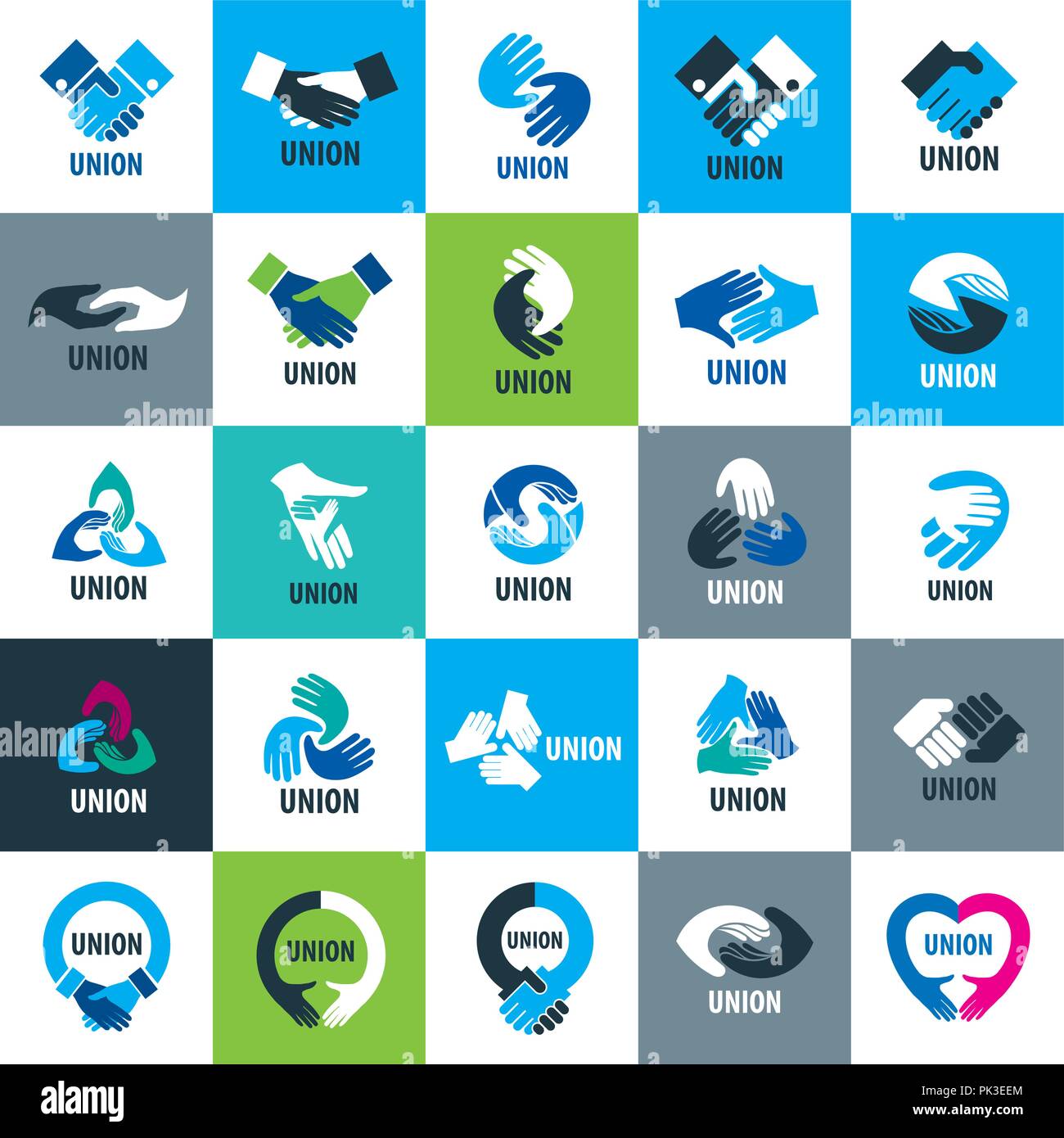 Handshake set icon heart Cut Out Stock Images & Pictures - Alamy