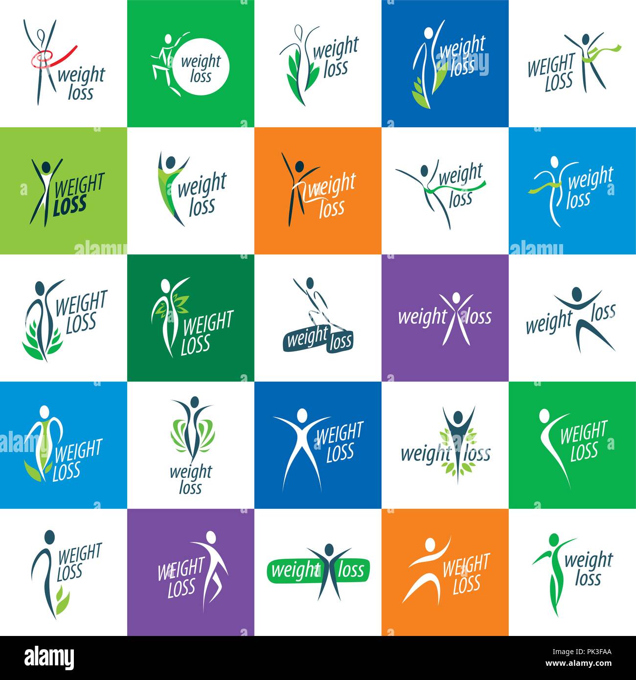 weight loss icons Stock Vector Image & Art - Alamy