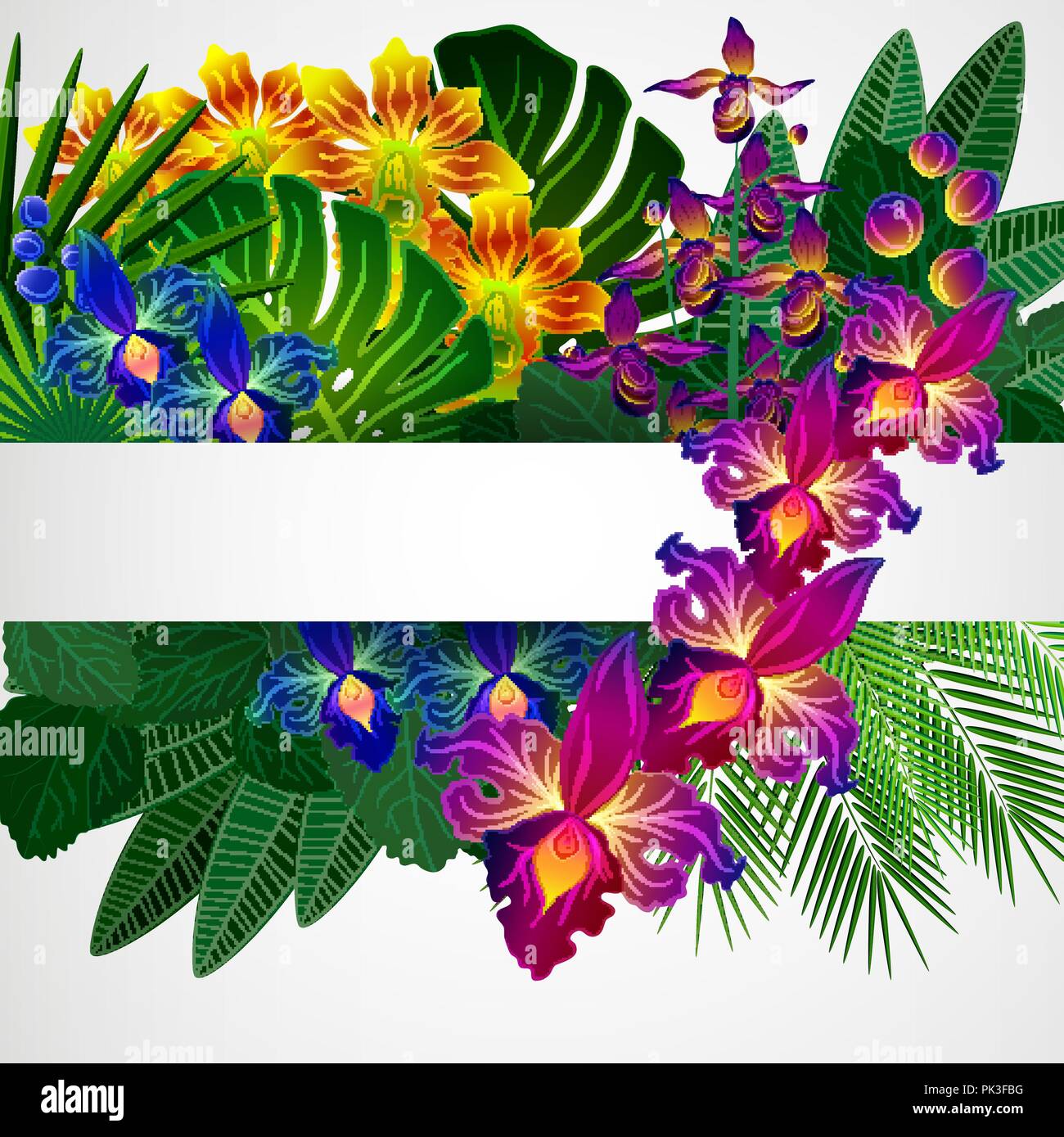 Closeup purple leaves tropical Stock Vector Images - Alamy