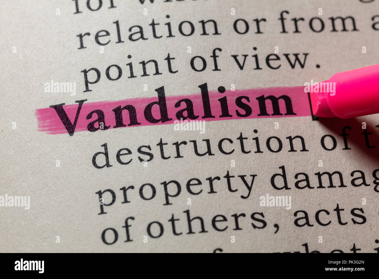 Fake Dictionary, Dictionary definition of the word vandalism. including ...