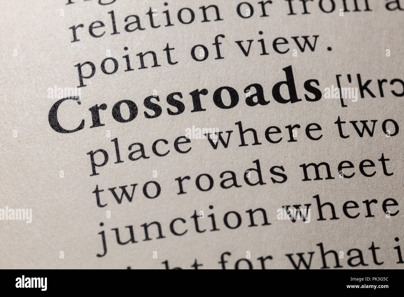 Fake Dictionary, Dictionary definition of the word crossroads ...