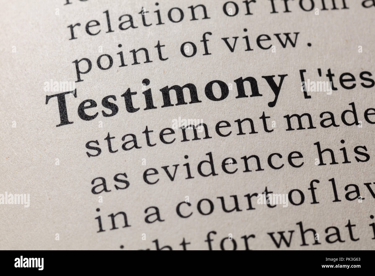 Fake Dictionary, Dictionary definition of the word testimony. including ...