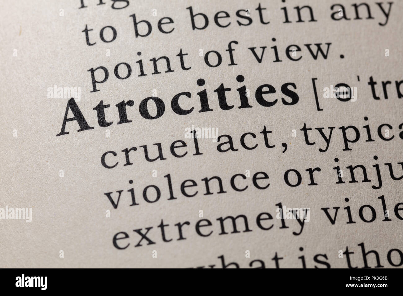 Fake Dictionary, Dictionary definition of the word atrocities ...