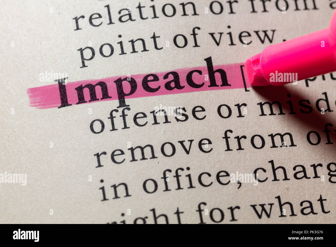 Fake Dictionary, Dictionary definition of the word impeach. including ...