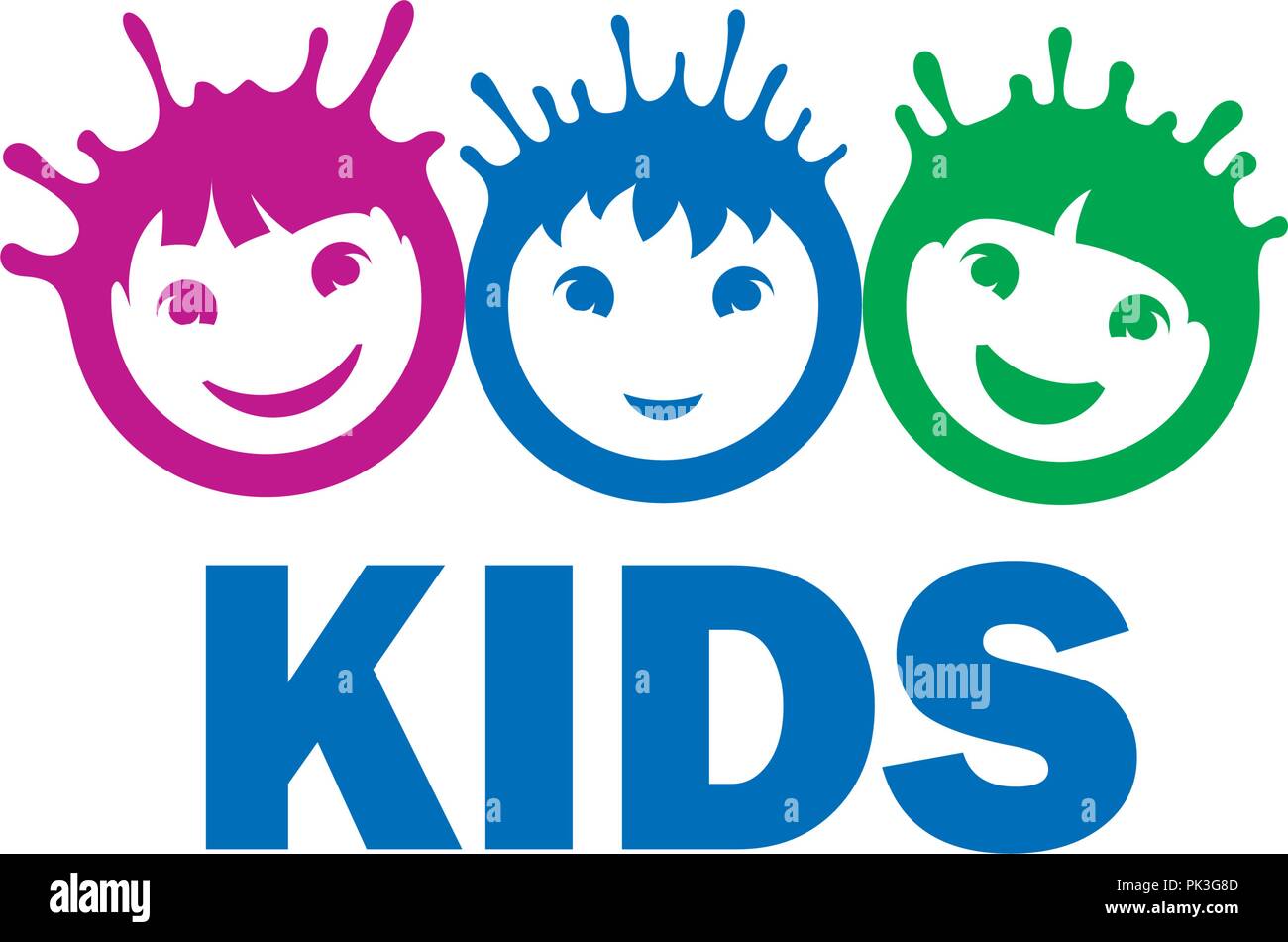 vector logo kids Stock Vector Image & Art - Alamy