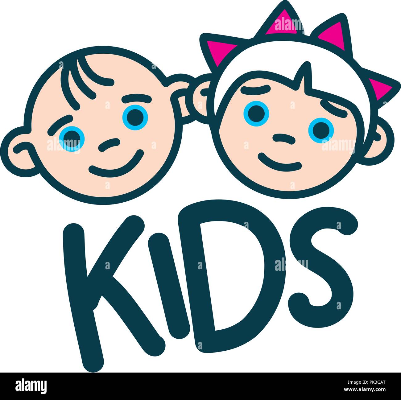 vector logo kids Stock Vector Image & Art - Alamy