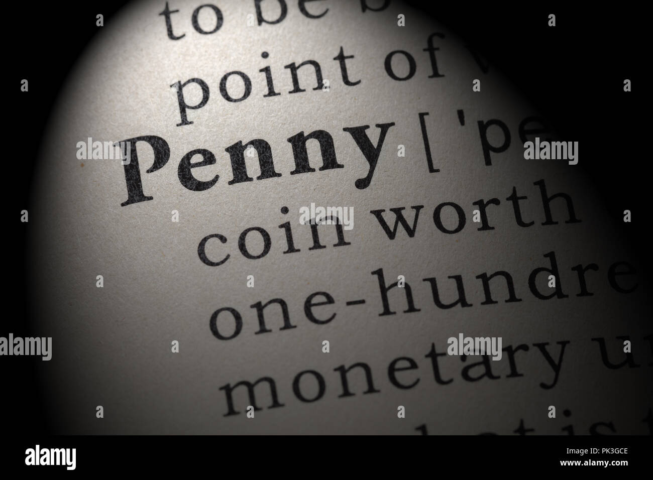 Fake Dictionary, Dictionary definition of the word Penny. including key ...