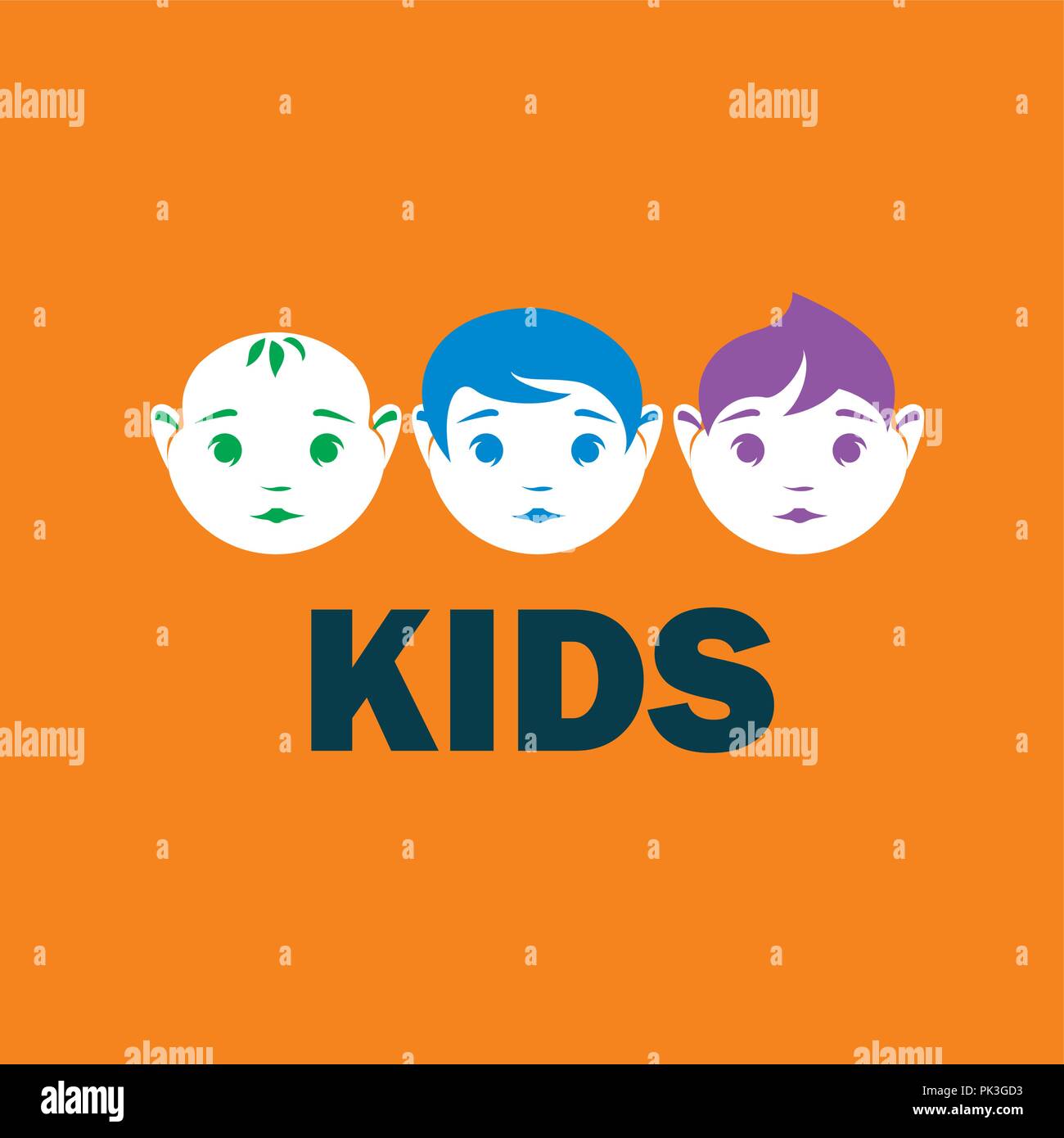 vector logo kids Stock Vector Image & Art - Alamy