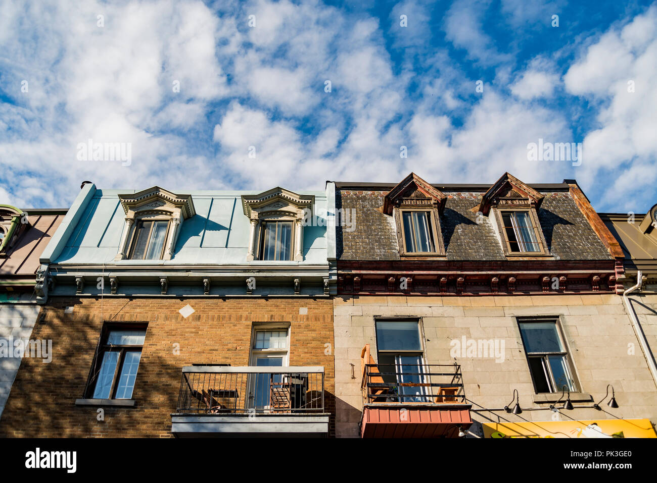 Colorful victorian houses in Montreal Stock Photo - Alamy