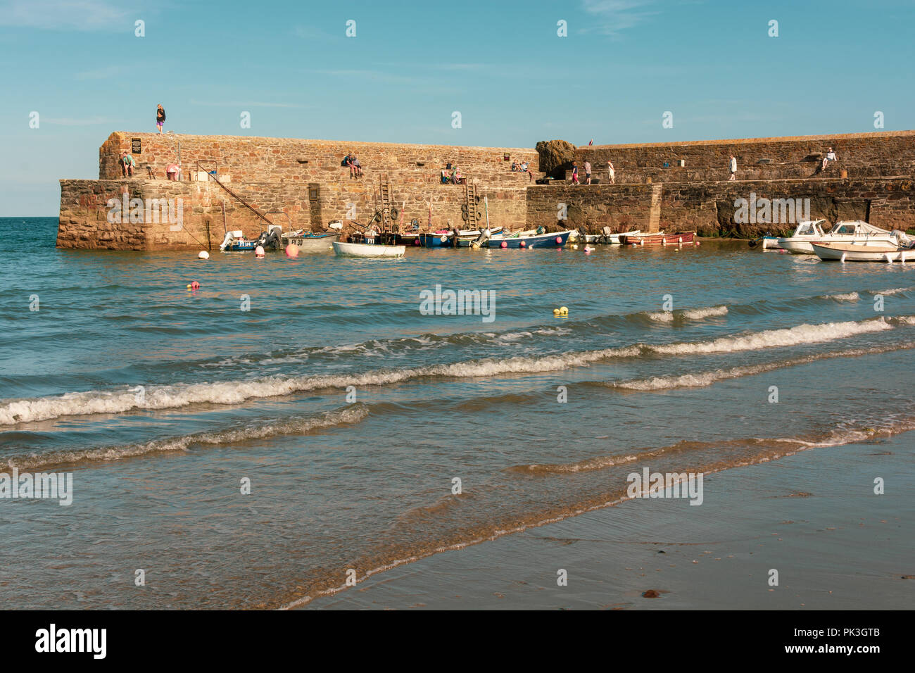 The harbour of Cornish seaside village Gorran Haven, South Cornwall ...