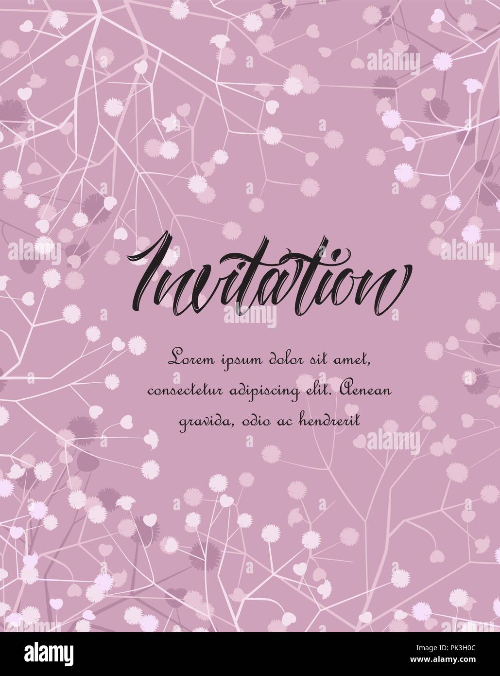 Vector Floral invitations Stock Vector Image & Art - Alamy