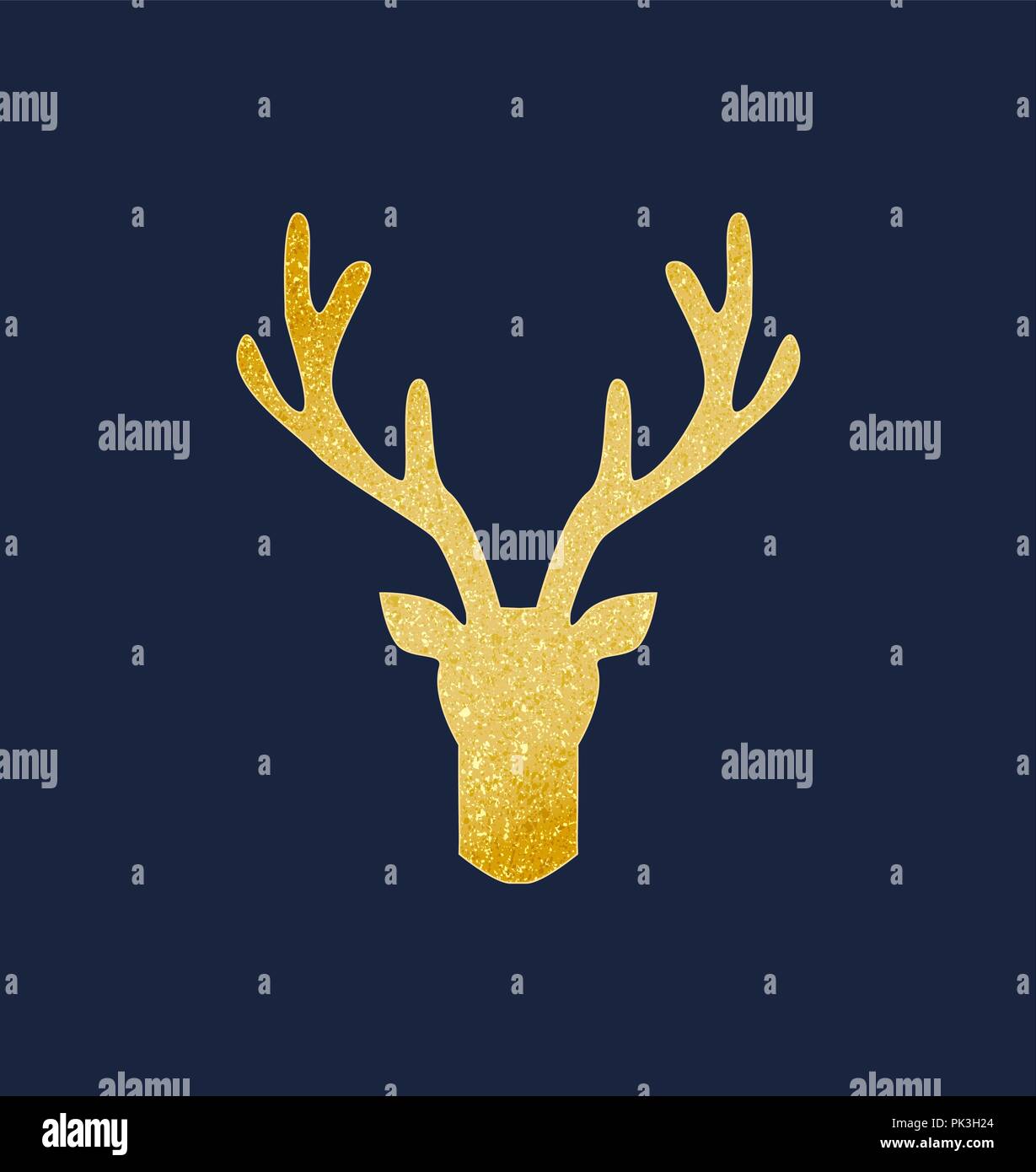 Deer antlers, gold texture Stock Vector Image & Art - Alamy