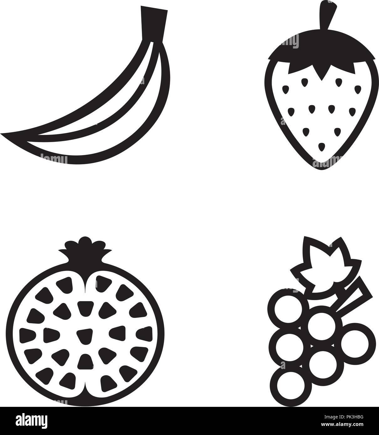 Food fresh summer fruits Stock Vector Images - Alamy