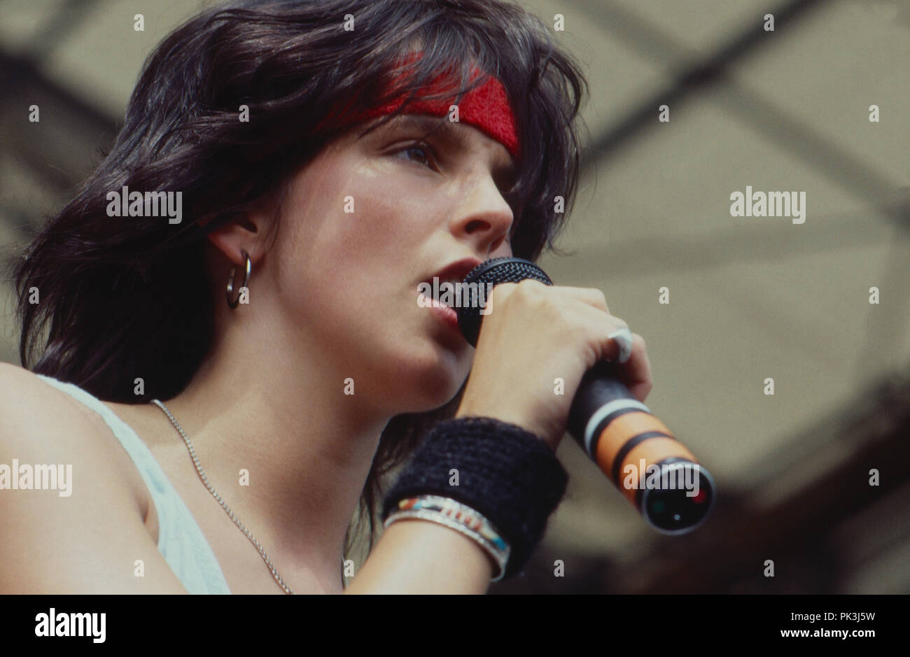 Nena, deutsche Popmusikerin, bei einem Konzert in München, Deutschland ...