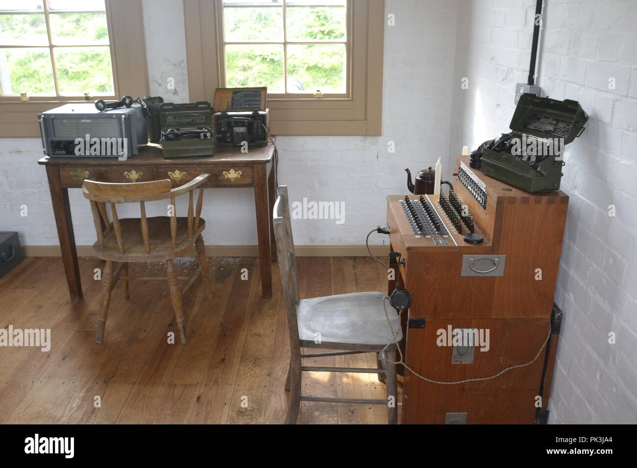 1940s officet at Chapel Bay Fort & Museum at Angle, Pembrokeshire ...
