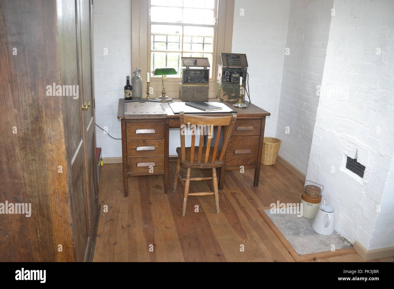 1940s officet at Chapel Bay Fort & Museum at Angle, Pembrokeshire ...