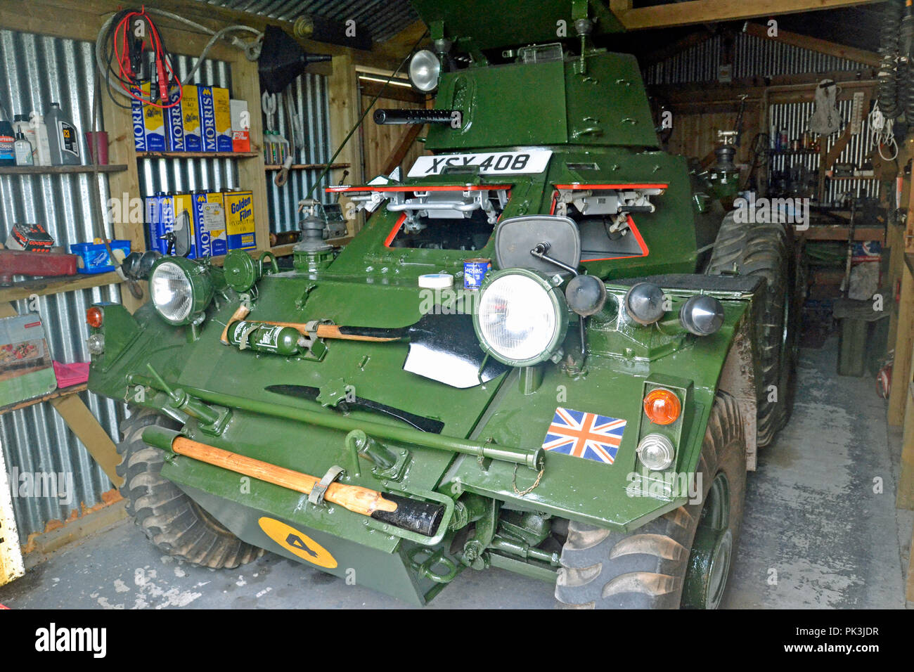 Armoured vehicle at Chapel Bay Fort & Museum at Angle, Pembrokeshire ...