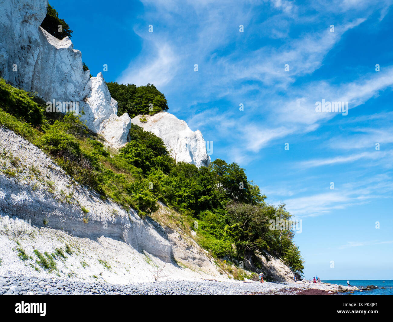 Møns Klint, Famous White Cliffs, Mons Island, Denmark, Europe Stock ...