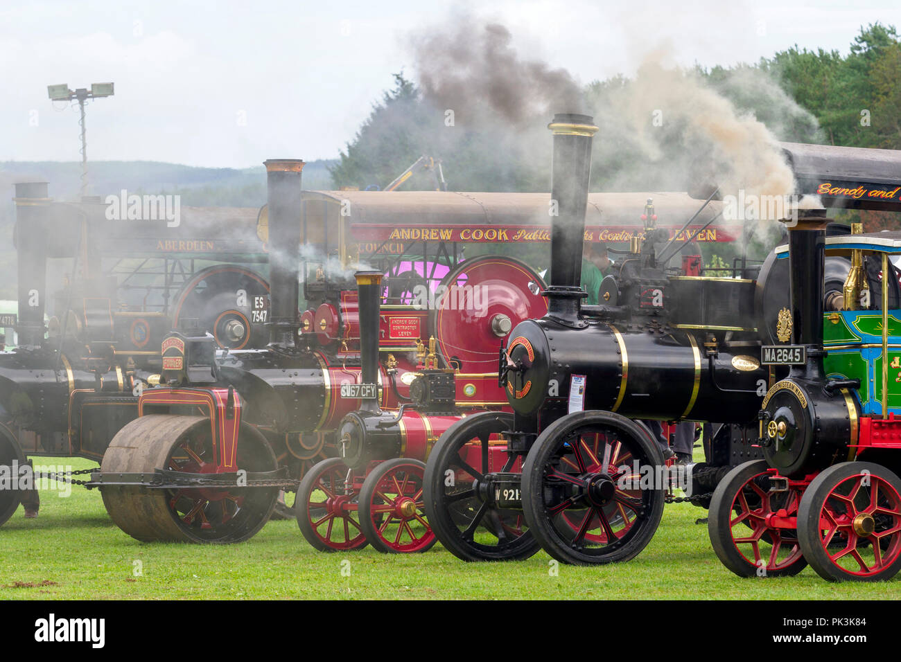 Steam Traction Engines at a Vintage Vehicle Rally Stock Photo - Alamy