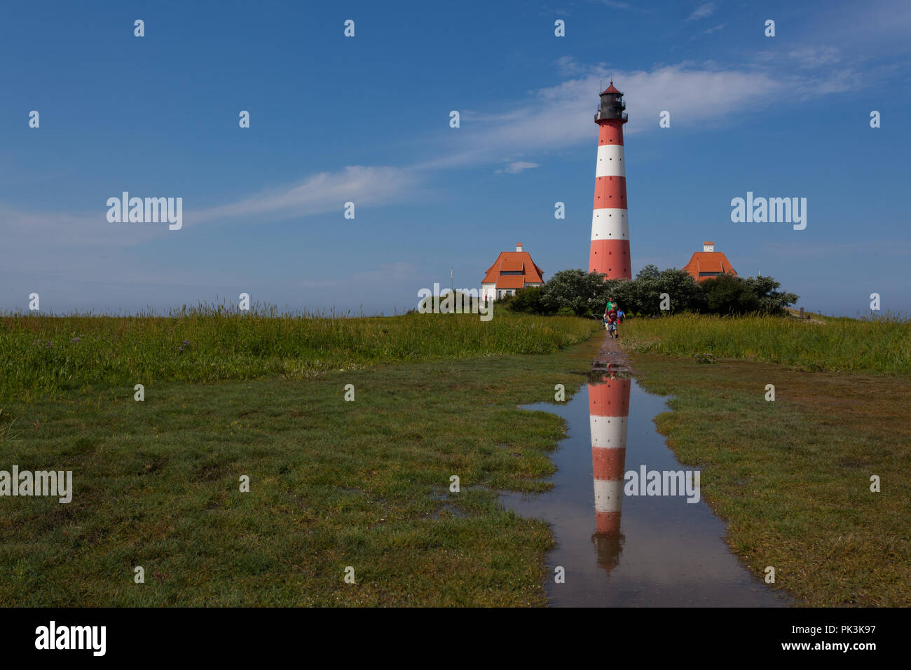 Lighthouse westerhever in germany hi-res stock photography and images ...