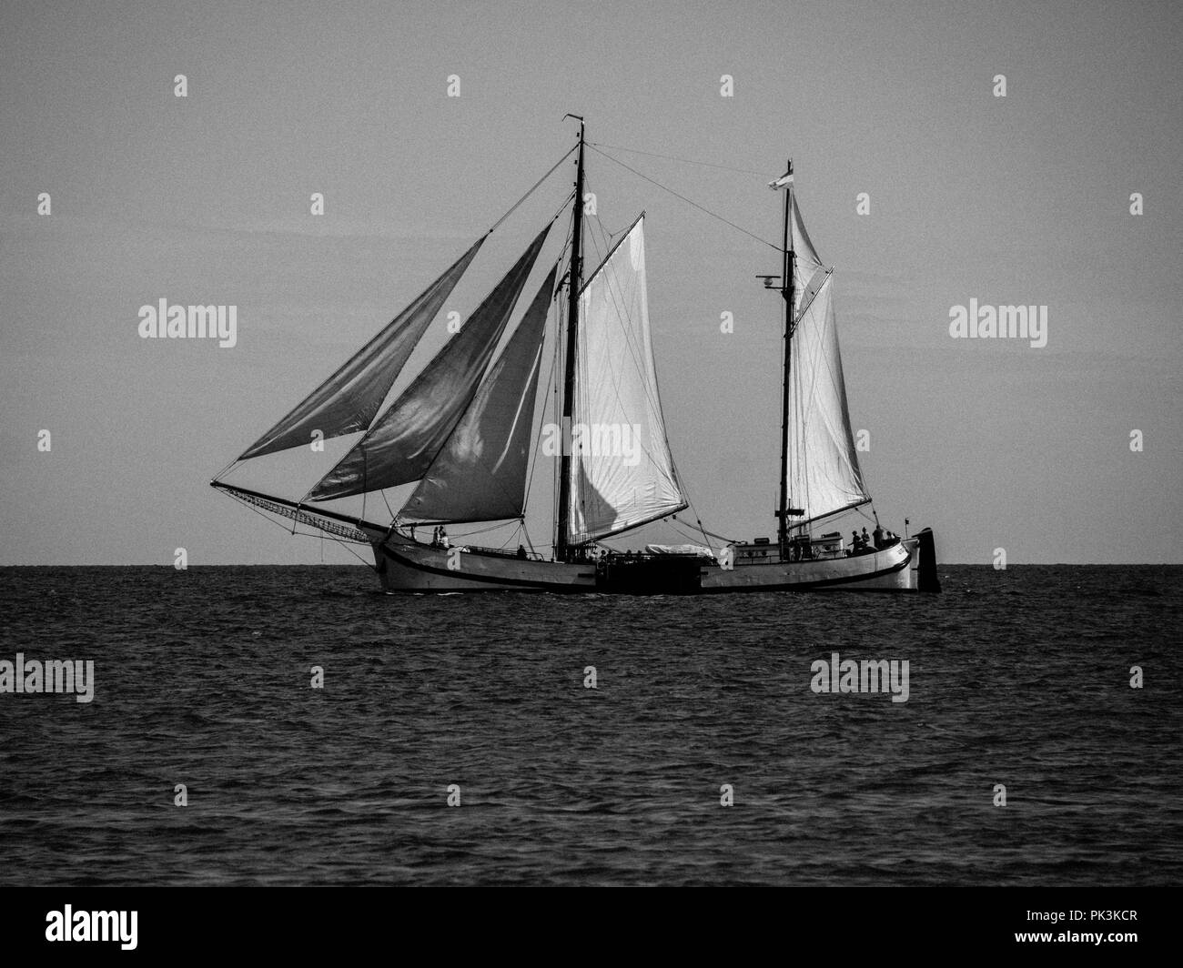 Tall Ship of the Denmark Island of Monn, Baltic Sea, Denmark ...
