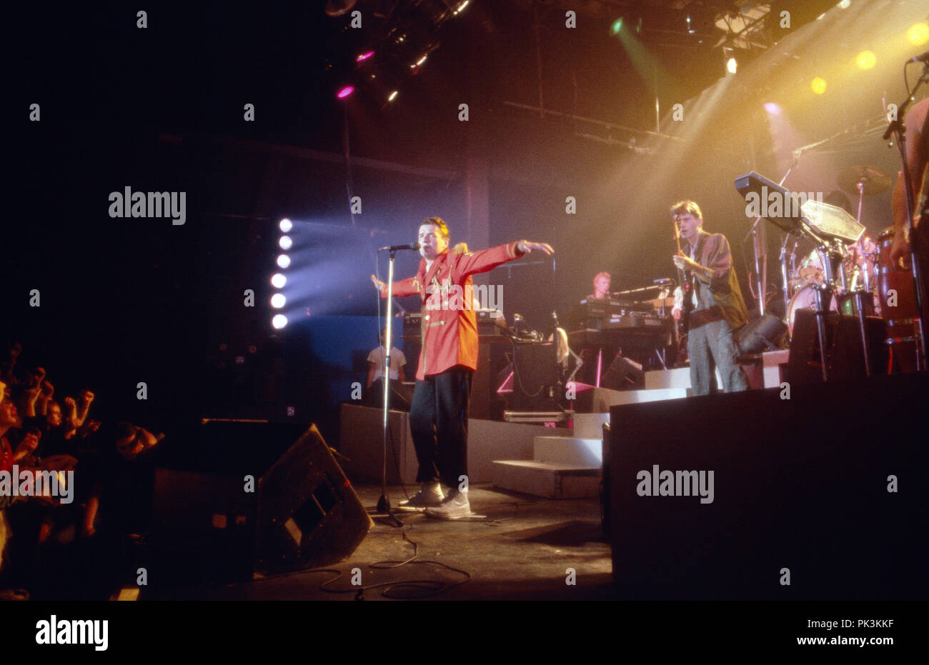 Falco, österreichischer Popsänger bei einem Auftritt, Deutschland 1986 ...