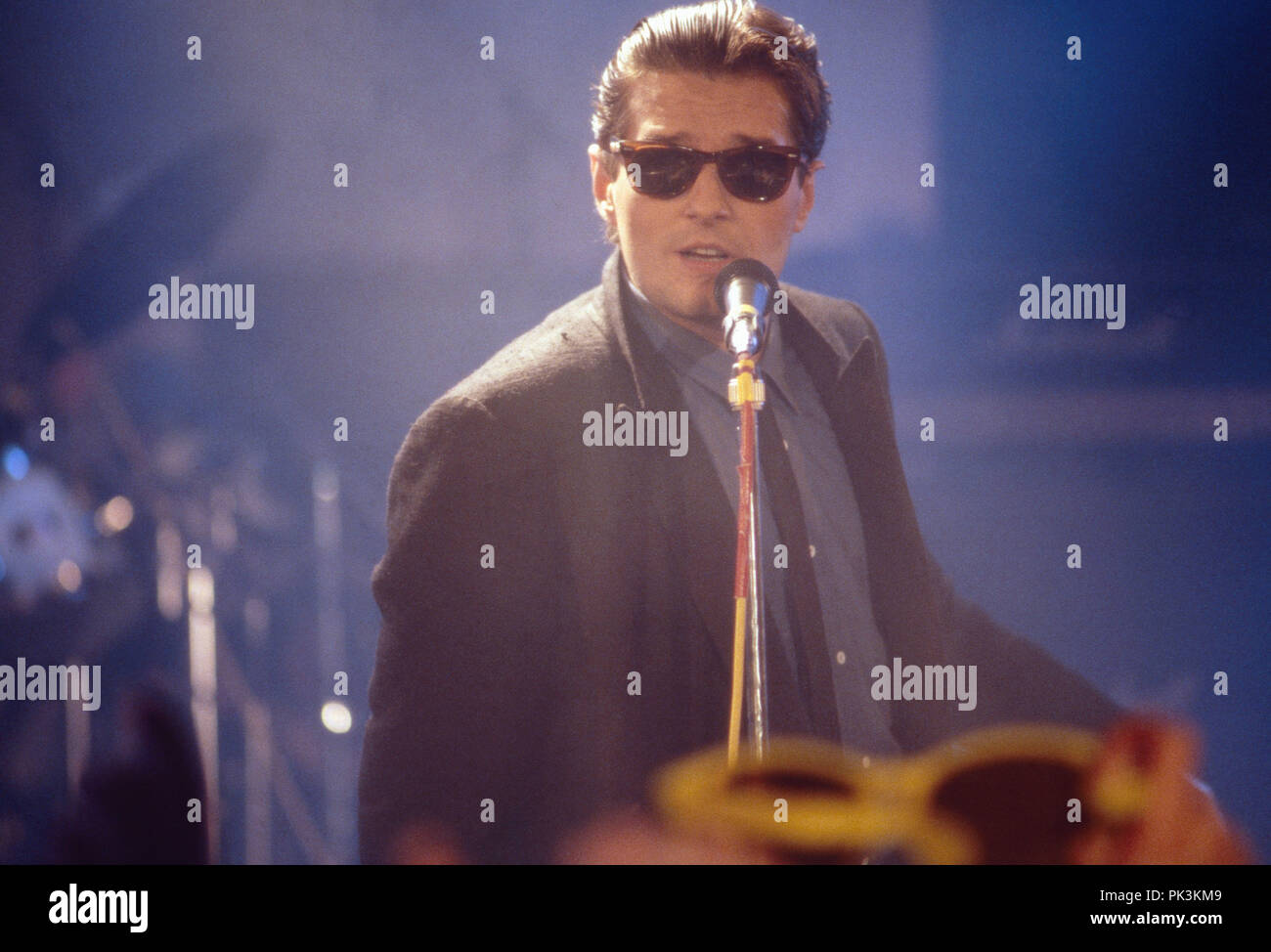 Falco, österreichischer Popsänger bei einem Auftritt, Deutschland 1986 ...