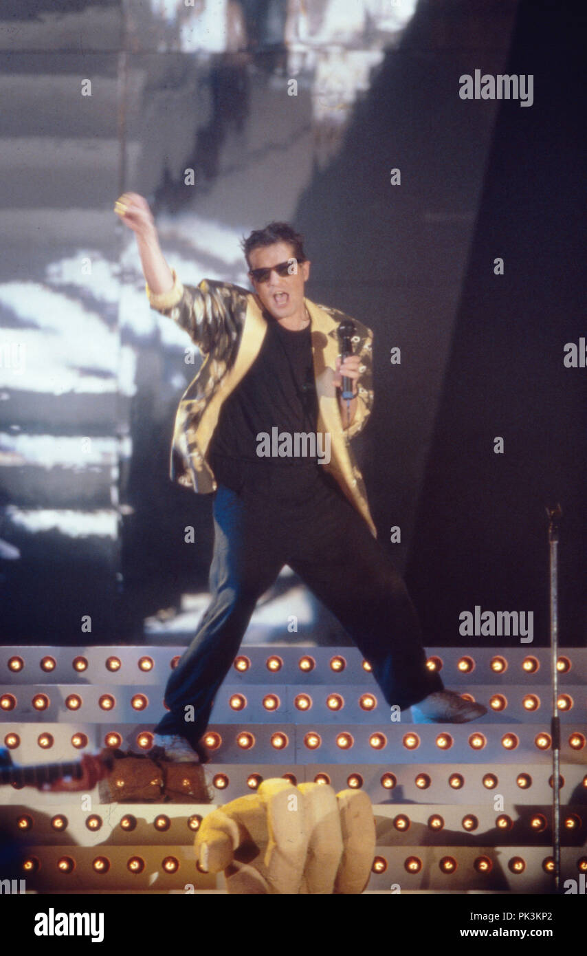 Falco, österreichischer Popsänger, bei einem Auftritt auf der IFA in ...